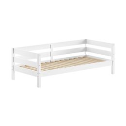 Vipack Funktions-Kojen Bett mit Umrandung und Rolllattenrost, Liegefl&auml;che 90 x 200, Ausf. Wei&szlig; lackiert