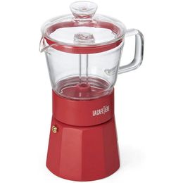 Espressokocher &raquo;&laquo; 290 l Kaffeekanne Aus hochwertigem, rostfreiem Edelstahl mit induktionsgeeignetem Boden rot 290 l, 6