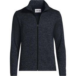 LANDS' END Strickfleece-Jacke mit Rei&szlig;verschluss, Herren, size: regular, Schwarz, Polyester, by Lands' End