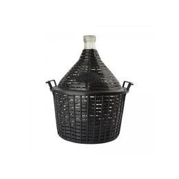 ich-zapfe Glasflasche, Glasballon 15L normale &Ouml;ffnung mit Korb + Kunststoffstopfen