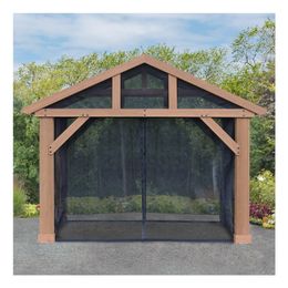 WESTMANN Holz Pavillon Devon Moskitonetz schwarz - versch. Ausf&uuml;hrungen