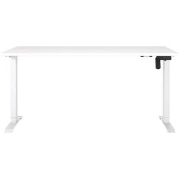 Germania Schreibtisch &raquo;Boras&laquo; Breite 120/140/160/180 cm, Metallgestell, elektrisch h&ouml;henverstellbar wei&szlig; B/H/T: 160cm x 120cm x 80cm, Gestellfarbe 