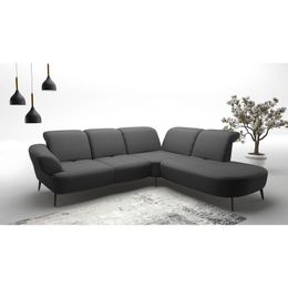 Sit & More sit&more Ecksofa &raquo;Dance, L-Form, inkl. Sitztiefenverstellung&laquo; inkl. Click&Seat, optional mit Kopfteilverstellung grau 95%Polyester 5%Polyamid B/H/T: 