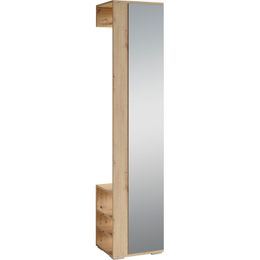 ByLiving Garderobenpaneel &raquo;Ben&laquo; 1 Stk. tlg. Breite 40 cm, mit Spiegel und Kleiderstange braun Holzwerkstoff, Melamin B/H/T: 40cm x 184cm x 35cm