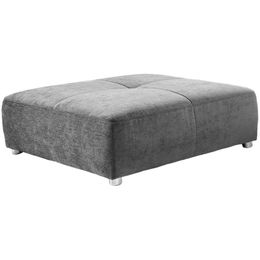 Jockenh&ouml;fer Hocker &raquo;Gulliver, B: 130 cm&laquo; mit Federkernpolsterung f&uuml;r kuscheligen, angenehmen Sitzkomfort grau Chenille: 100% Polyester B/H/T: 130cm x 42cm x 130cm