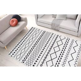 Arte Espina Teppich &raquo;Maya 400&laquo; rechteckig 5 mm H&ouml;he schwarz-wei&szlig; Polyester B : 120cm 1 Stk., 5mm, L: 170cm