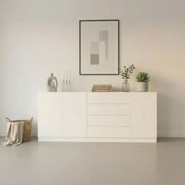 borchardt M&ouml;bel borchardt M&ouml;bel Sideboard &raquo;Vaasa, Kommode mit 3 T&uuml;ren und 4 Schubk&auml;sten auf Kugelf&uuml;hrungen&laquo; Sideboard Breite 190 cm, H&ouml;he 79 cm, mit Push-to-open-