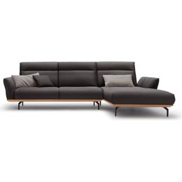 Creation BY ROLF BENZ Ecksofa &raquo;CR.460 Design-Sofa, verstellbare R&uuml;ckenlehne, L-Form&laquo; Sockel in Eiche, Winkelf&uuml;&szlig;e in Umbragrau, Breite 318 cm braun 