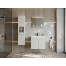 Welltime Badm&ouml;bel-Set &raquo;COIN&laquo; Set, 3 Stk. tlg. beige ABS-Kunststoff, Hartfaserplatte, Holzwerkstoff B/H/T: 100cmcm x 131,5cmcm x 45,5cmcm