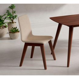 Home Affaire Stuhl &raquo;Sandy&laquo; (Set) 2 Stk.mit verschiedenen Stuhlbeinfarben und Farbvarianten, Sitzh&ouml;he 47 cm beige Polyester B/H/T: 47cm x 88cm x 56cm, 