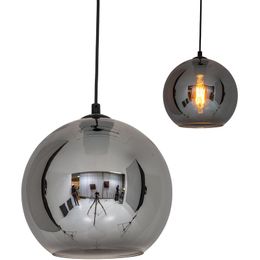 N&auml;ve n&auml;ve Pendelleuchte &raquo;Vaso&laquo; E27 1 Stk. Rauchglas, E27 max. 40W, Pendell&auml;nge: 100cm, anthrazit/schwarz grau 1, &Oslash; 25cm H: 125cm, 1 Stk.