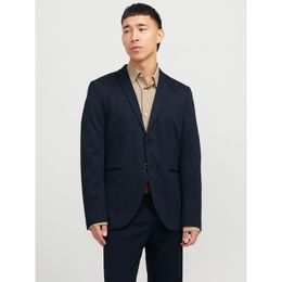 Jack & Jones Jack & Jones Herren Sakko &raquo;JPRJAXON Jersey Blazer mit Stretch f&uuml;r stylischen Look&laquo; meliert, modisch, slim fit, Materialmix blau 54