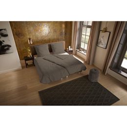 PURE luxury collection Bettw&auml;sche &raquo;Pure uni&laquo; 2 Stk. Mikrofaser, Pflegeleicht, Weich, unifarben, Rei&szlig;verschluss grau Microfaser, Obermaterial: 100% 