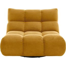 Home Affaire 1,5-Sitzer &raquo;Cozy Bubble, 360&deg; drehbarer Sessel, Breite 107 cm&laquo; mit eleganter Steppung, Rundumbezug & weicher Polsterung gelb 95% 