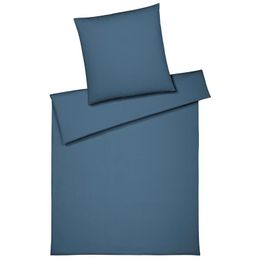Elegante Bettw&auml;sche &raquo;Cord Jersey&laquo; 2 Stk. angenehmes Hautgef&uuml;hl blau Interlock-Jersey, Obermaterial: 100% Baumwolle B/L: 135cm x 200cm, 1 Stk., 1 Stk., 