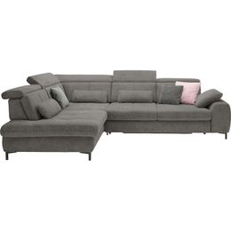 set one by Musterring Ecksofa &raquo;SO 3400 Sitzh&ouml;he 47cm oder 49cm, Sitztiefe verstellbar, B/T 317/220 cm&laquo; Kaltschaumpolsterung, Flachgewebe, whlw. mit 