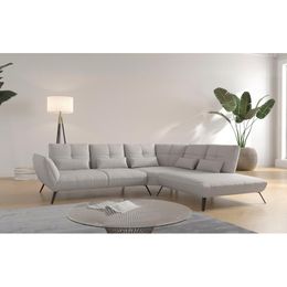 OTTO home Ecksofa &raquo;Mikado L-Form&laquo; inkl. Sitztiefenverstellung und Armteilverstellung grau 95% Polyester 5% Polyamid B/H/T: 297cm x 88cm x 245cm, 