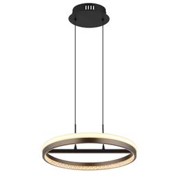 Globo LIGHTING H&auml;ngeleuchte &raquo;DELLA&laquo; LED-Modul 1 Stk. warmwei&szlig; - kaltwei&szlig; H&auml;ngelampe Esszimmer-Leuchte Esstischleuchte Wohnzimmer schwarz &Oslash; 39,7cm H: 
