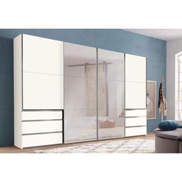 wimex Schwebet&uuml;renschrank &raquo;Level by fresh to go&laquo; mit Synchron&ouml;ffnung wei&szlig; B/H/T: 300cm x 216cm x 65cm, Schubladen: 6 Stk. T&uuml;ren: 4 Stk.