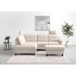 Sit & More sit&more Ecksofa &raquo;Far&ouml; L-Form&laquo; inklusive Federkern, wahlweise mit Schlaffunktion und Bettkasten grau B/H/T: 251cm x 90cm x 187cm, Luxus-Microfaser 