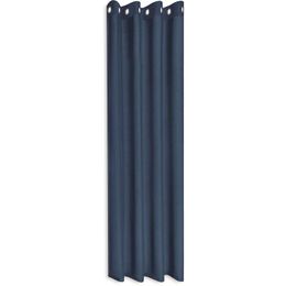 GERSTER Vorhang &raquo;Ilia&laquo; &Ouml;sen 1 Stk. tlg. HxB: 235x140, klasischer Uni &Ouml;senschal blau Wirkware, Polyester 235cm, &Ouml;sen, 140cm