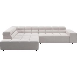 Home Affaire Ecksofa &raquo;Ancona, Ecksofa, incl. Kopfteilverstellung, Breite 319 cm, L-Form&laquo; wahlweise elektrische Sitztiefenverstellung 100% Polyester B/