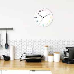 Artland Wanduhr &raquo;Trendfarben&laquo; wahlweise mit Quarz- oder Funkuhrwerk, lautlos ohne Tickger&auml;usche bunt B/H/T: 30cm x 30cm x 1,8cm, Funkuhr, 12 Ziffern