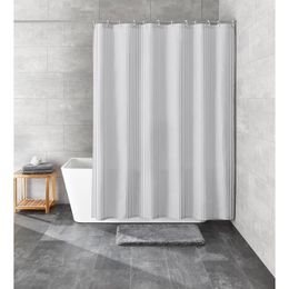 Kleine Wolke Duschvorhang &raquo;&raquo; Sanna&laquo;&laquo; Breite 120 cm grau Polyester B/H: 120cm x 200cm