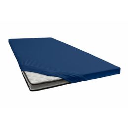Janine Spannbettlaken &raquo;TOPPER 5001&laquo; mit Rundumgummizug blau Jersey-Elasthan, Obermaterial: 95% Baumwolle, 5% Elasthan 1 Stk., Jersey-Elasthan, 100x200 