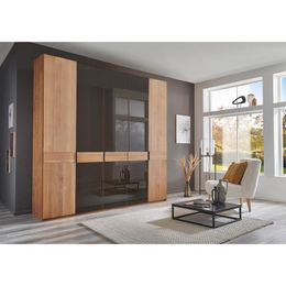 Wiemann Kleiderschrank &raquo;Cardiff, Massivholzt&uuml;ren in Kombination mit Glas- oder Spiegelt&uuml;ren&laquo; 4 Breiten, 2 H&ouml;hen 216/236cm ausw&auml;hlbar, hochwertiges 