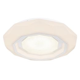 Globo LIGHTING LED Deckenleuchte &raquo;HOKKI&laquo; LED-Modul 1 Stk. Deckenlampe/rund/Wohnzimmer/Schlafzimmer/elegant wei&szlig; 1 Stk.