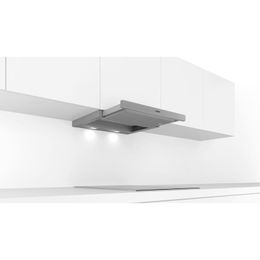 Bosch Flachschirmhaube &raquo;DFL064A52&laquo; Leiser SilentPowerDrive & helle, energiesparende LED-Beleuchtung silber Intensivstufe: beseitigt starke Kochger&uuml;che