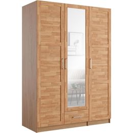OTTO home Kleiderschrank &raquo;Sabrina, nat&uuml;rlicher Landhausstil, mit Innenausstattung&laquo; Spiegel und Schubladen, teilmassiv,Buche oder Eiche, FSC-