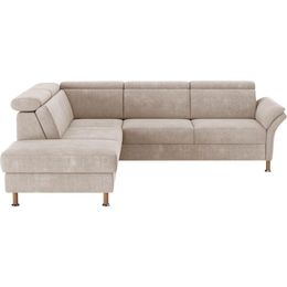 OTTO home Ecksofa &raquo;Calypso L-Form&laquo; mit Relaxfunktion motorisch im Sofa 2,5- Sitzer beige 100% Polyester B/H/T: 259cm x 85cm x 227cm, Flachgewebe, 