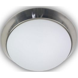 Niermann Deckenleuchte &raquo;Opal matt, Dekorring Nickel matt&laquo; E27 1 Stk. grau 3, &Oslash; 45cm, 1 Stk.