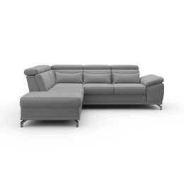 Sit & More sit&more Ecksofa &raquo;Cabrio L-Form, B: 274 cm, mit Sitztiefen-, Arm- & Kopfteilverstellung&laquo; 3 Nierenkissen, Federkern, optional Schlaffunktion und 