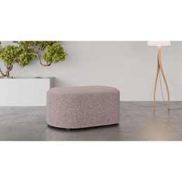 OTTO home Polsterhocker &raquo;Polsterhocker Tvinne, mit Wellenunterfederung&laquo; passend zum Ecksofa, auch in Boucl&eacute;, B/T/H: 90/50/44 cm braun 100% Polyester B