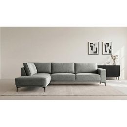 OTTO home Ecksofa &raquo;Casina&laquo; mit abgerundeter Ottomane, in einem weichen Chenille-Stoff grau 90%Polyester, 10% Nylon B/H/T: 289cm x 85cm x 210cm, 