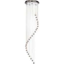 Searchlight H&auml;ngeleuchte &raquo;Hallway 5Lt Multi-Drop Pendant- Chrome Metal & Clear Crystal&laquo; GU10 1 Stk. silber 5, &Oslash; 30cm H: 180cm, 1 Stk.