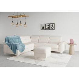 Sit & More sit&more Ecksofa &raquo;Sinatra L-Form&laquo; optional mit Kopfteilverstellung und Armteilfunktion beige 100% Polyester B/H/T: 251cm x 85cm x 231cm, Luxus-