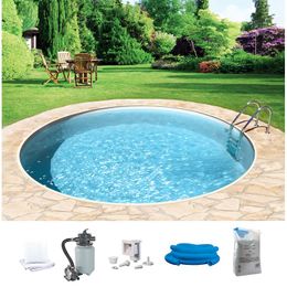 Konifera Rundpool &raquo;HOLIDAY 2&laquo; H&ouml;he: 120 cm, in verschiedenen Gr&ouml;&szlig;en wei&szlig; &Oslash;/B/H/L: 300cm x Breite x H&ouml;he 120cm x L&auml;nge, 8.000 l