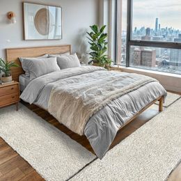OTTO home Hochflor-Teppich &raquo;Banji&laquo; rechteckig 37 mm H&ouml;he Uni Farben, weich und flauschig, auch als L&auml;ufer & in rund erh&auml;ltlich beige Polypropylen (PP)