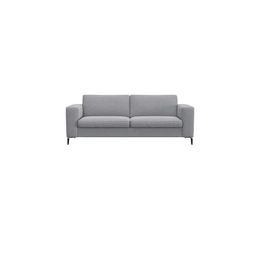 FLEXLUX 2,5-Sitzer &raquo;Fiore, superbequemer Sitzkomfort durch Kaltschaum im Sitz&laquo; breite Armlehnen, F&uuml;&szlig;e Alu+schwarz grau 100% Polyester B/H/T: 196cm x 