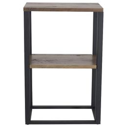 Nachttisch &raquo;Rise, schmaler Nachttisch in heller Eschenoptik, 45 &times; 30 cm&laquo; Schlafzimmertisch, MDF, Papierlaminat, Metallrahmen, schlank, urban B/H/T: 