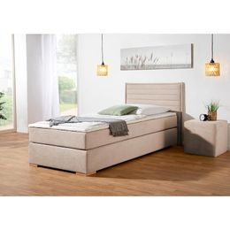 Home Affaire Boxspringbett &raquo;"&Ouml;stermoor"&laquo; in H2, H3 oder H4 erh&auml;ltlich beige Struktur H&auml;rtegrad der Matratze H4, Liegefl&auml;che B/L: 100cm x 200cm, 
