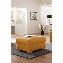 OTTO home Hocker &raquo;Ventura&laquo; gelb Struktur (100% Polyester);Luxus-Microfaser (90% Polyester, 10% Polyamid);Luxus-Microfaser in Lederoptik (100% 