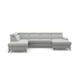 Sit & More sit&more Wohnlandschaft &raquo;Scarlett U-Form&laquo; inklusive Kopfteilverstellung, optional Schlaffunktion & Bettkasten grau B/H/T: 333cm x 226cm, Chenille, 