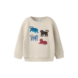 name it Sweatshirt 'NMMLOCON' Jungen Gr&ouml;&szlig;e 92 hellblau / dunkelbraun / hellgrau / pitaya