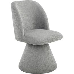 Hela Esszimmerstuhl &raquo;BARI II Drehstuhl&laquo; (Set) 1 Stk.360&deg; drehbar, Polsterfu&szlig;, Webstoff, fest gepolstert grau Polyester, Stoff B/H/T: 54cm x 84cm x 