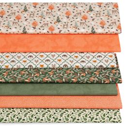 buttinette Patchwork- und Quiltpaket "Woodland Nature", gr&uuml;n-apricot